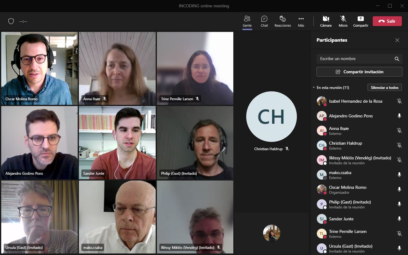 INCODING operational online meeting – incoding-project